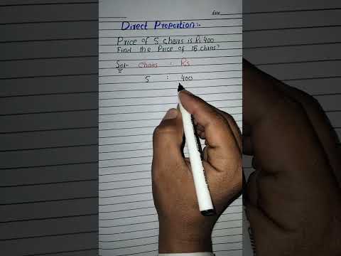 Direct Proportion Method #direct_proportion