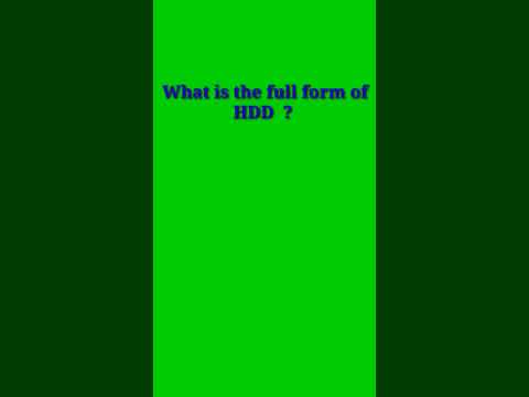 What is the full form of HDD || (@SD Education)