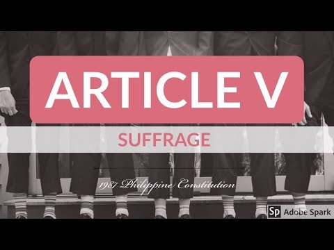 Article V - 1987 Philippine Constitution - Audio Codal