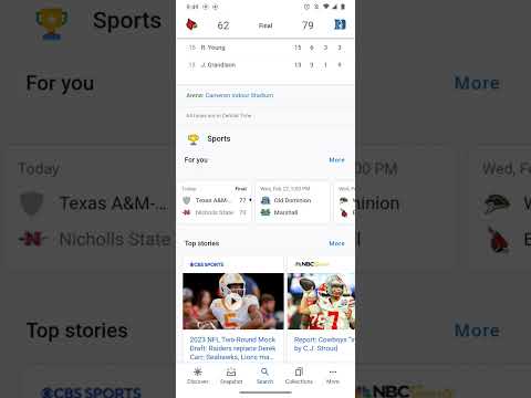 NCAA basketball scores