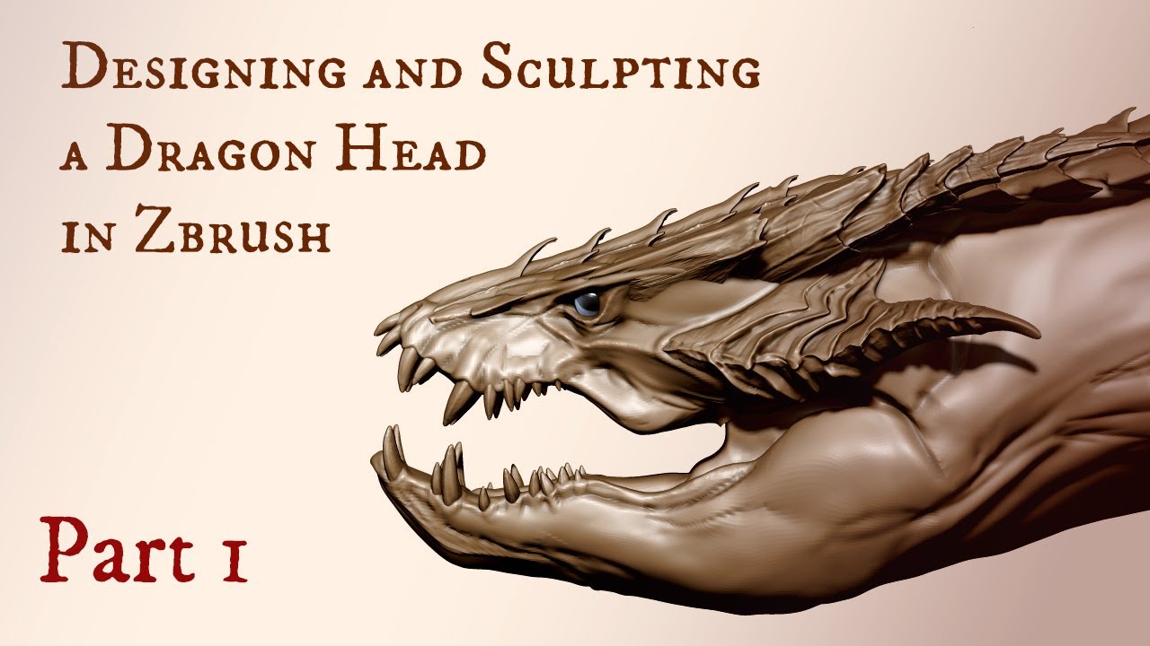 Sculpting a Dragon Head in Zbrush  - Part 1