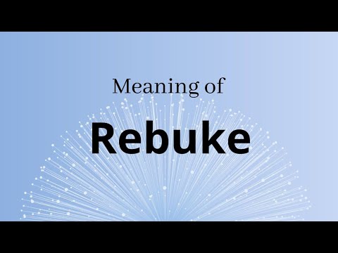 Meaning of #Rebuke