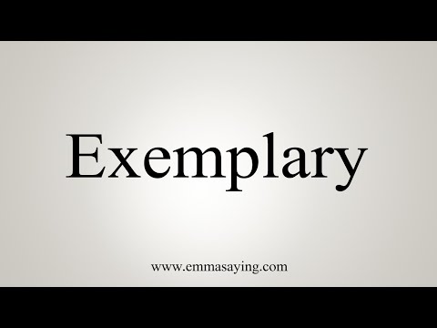 How To Say Exemplary