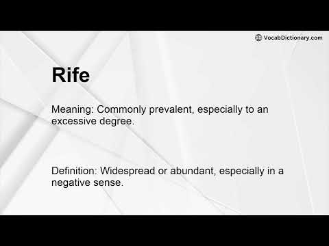 Rife Meaning