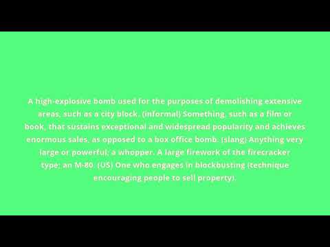 what is the meaning of blockbuster