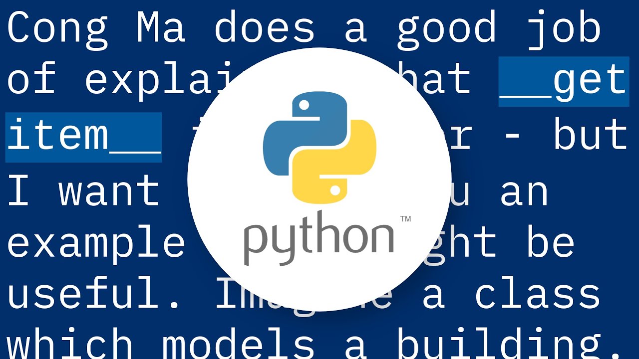 Understanding __getitem__ method