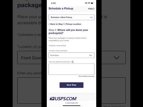 Schedule a free post office package pickup online