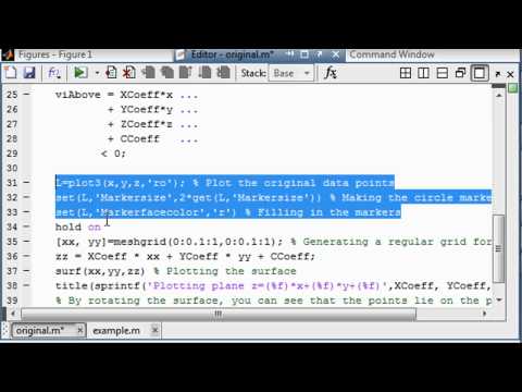 MATLAB tutorial: Filtering data points and displaying them