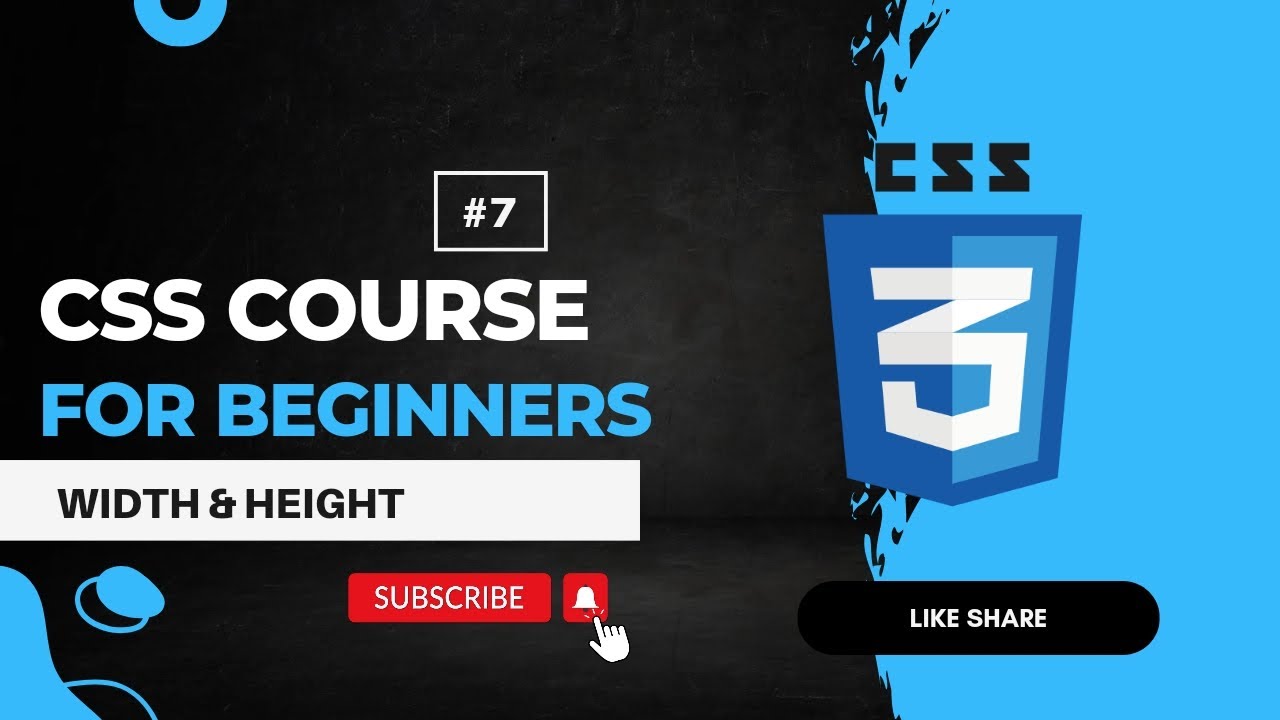 CSS width and height || css full course in hindi #7