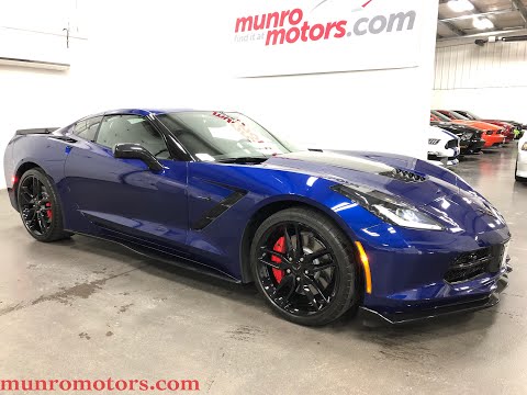2017 Corvette SOLD SOLD SOLD Z51 2LT Admiral Blue 12 k kms Munro Motors