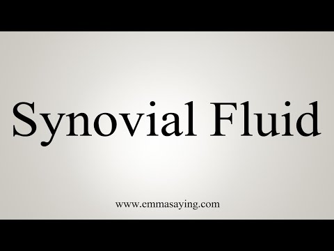 How To Say Synovial Fluid
