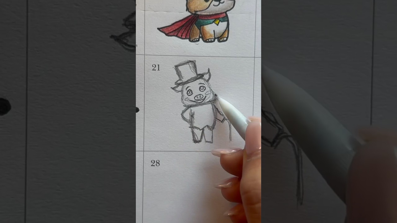 Pig Drawing - Subscriber Ideas #sketch #art #drawing #artform #cutedrawing #artstyle #artist #draw