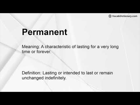 Permanent Meaning