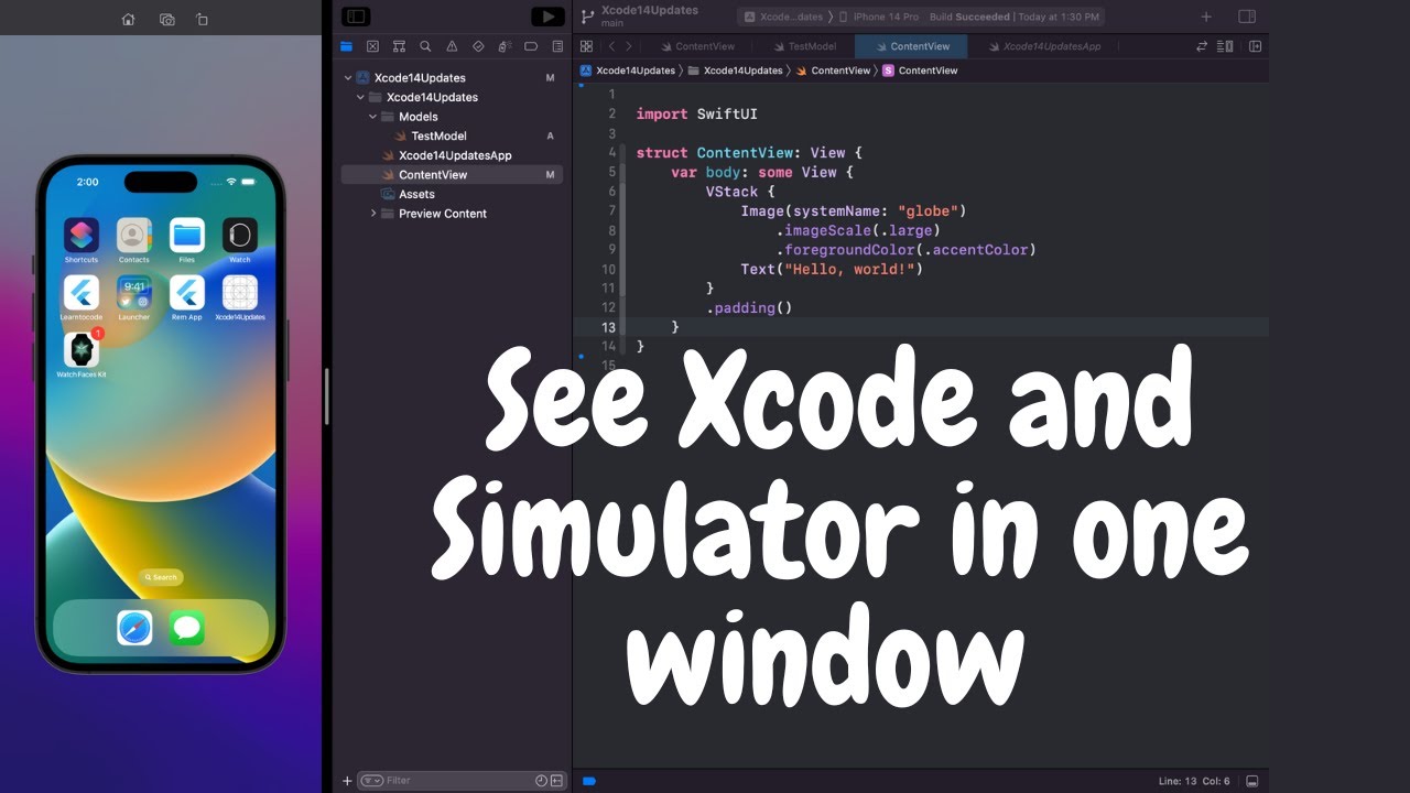 See Xcode and Simulator in One Window | Xcode tips and tricks