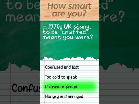 In 1970s UK slang, to be "chuffed" meant you were?