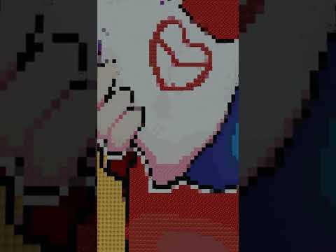 FNF GIRLFRIEND (GF) AND BOYFRIEND (BF) | Biggest Pixel Art in Minecraft #shorts