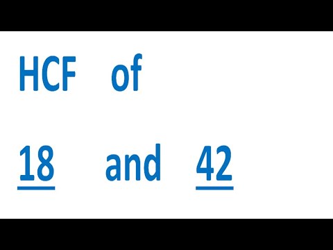 HCF    of    18      and    42