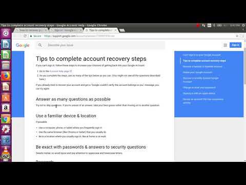 Google Account Recovery Steps | How do i recover my Google / Gmail Account