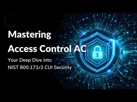 Access Control AC Your Deep Dive into NIST 800 171r3 CUI Security