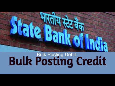 Bulk Posting Debit | SBI Bulk Posting debit | Tech world rahee