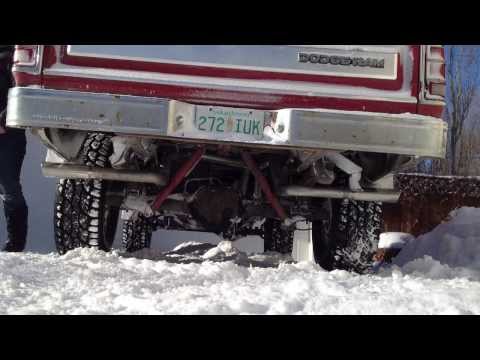 1983 Dodge W150 Hooker Headers & Thrush Mufflers