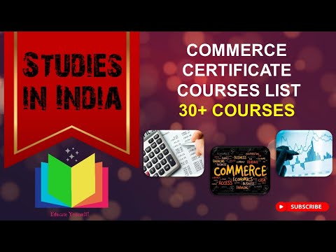 Commerce Certificate Courses List | Professional Courses after 12th Commerce Courses after 12th