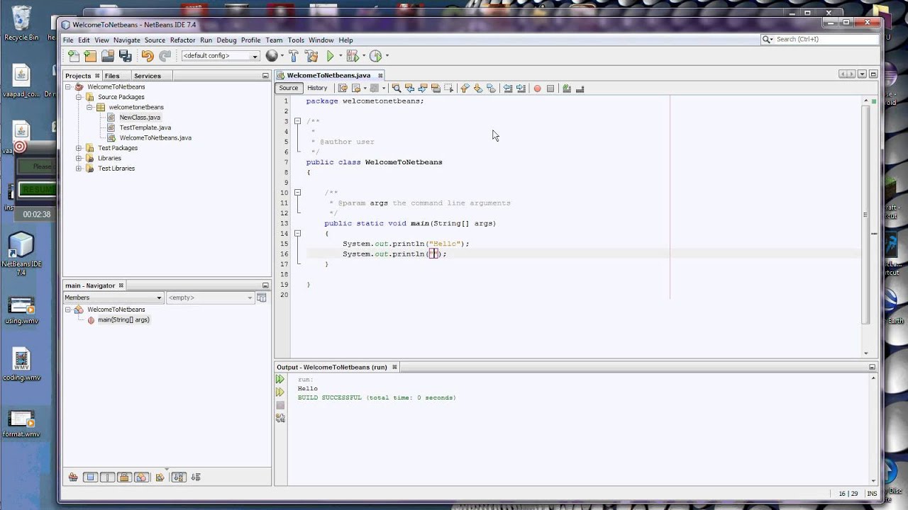 Starting Code with NetBeans Code Complete