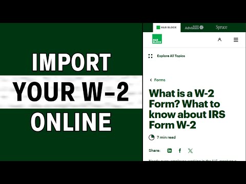 How To Import or Enter Your W-2 in H&R Block 2025