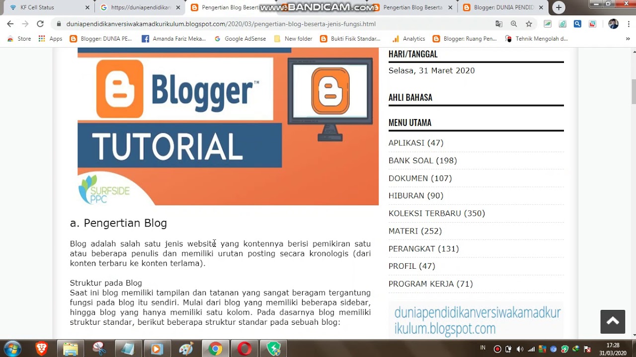 Pengertian Blog, Jenis dan Manfaatnya.