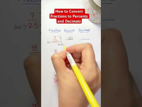 How to convert fractions to percents and decimals?