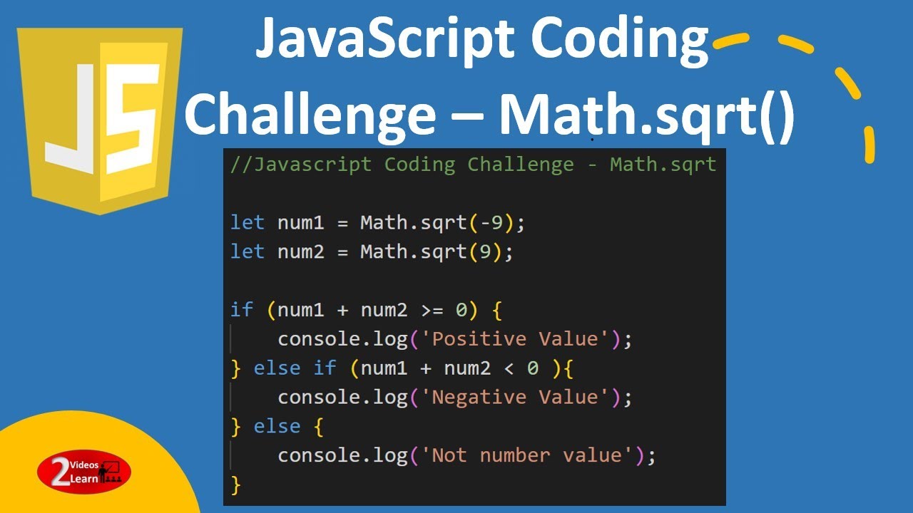 Javascript Coding Challenge : Find Math.Sqrt Code Output - Episode 26