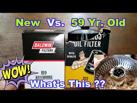Baldwin B9 Oil Filter vs. 59 year old Hastings 212 Oil Filter Comparison