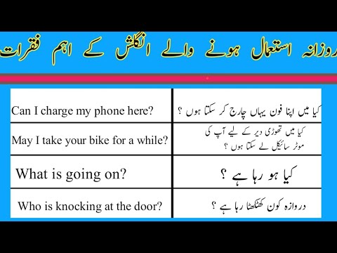 Daily Use English Sentences with Urdu Translation| Revamping learning