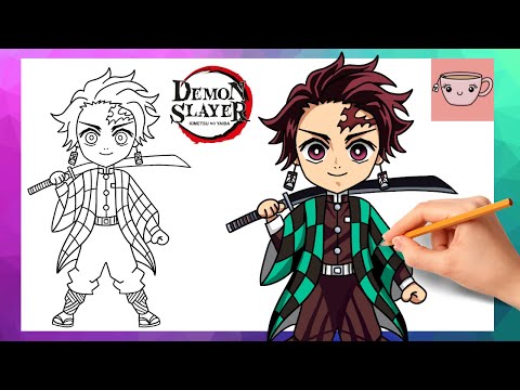 How To Draw Tanjiro from Demon Slayer | Chibi Style | Anime Drawing Tutorial