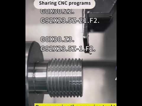 @Thread milling on a CNC lathe with G92 code