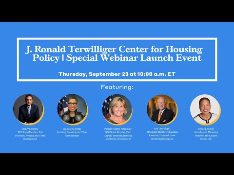 J. Ronald Terwilliger Center for Housing Policy | Special Webinar ...