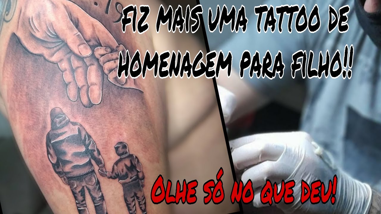 #16 tattoo time lapse/TATUAGEM DE PAI PARA FILHO/HOMENAGEM