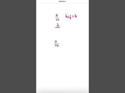 Simplifying fractions