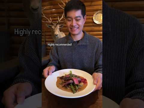 Reindeer steak at Bryggeloftet & Stuene, the oldest family-run restaurant in Bergen, Norway