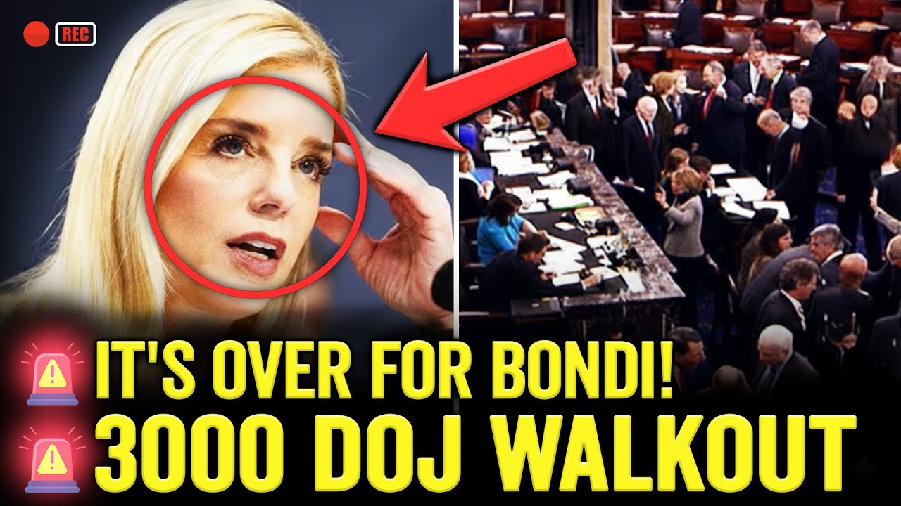 JUST IN! 3000 DOJ LAWYERS RIP OFF BADGES and QUIT on PAM BONDI AT ONCE!