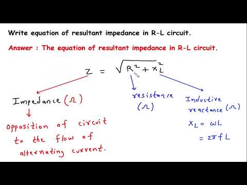 Write equation of resultant impedance in R-L circuit.