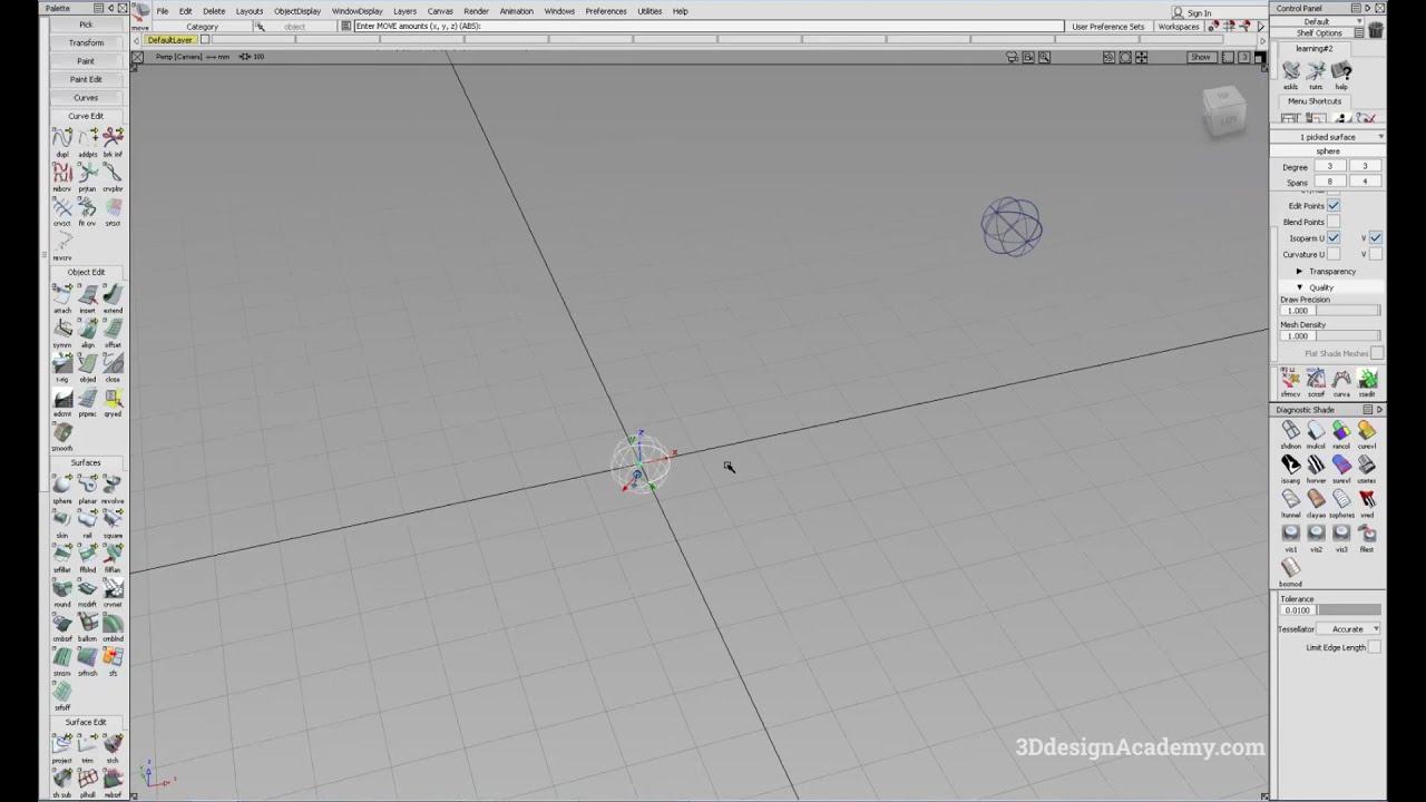 Autodesk Alias Basic Tutorials 6 - Moving Objects