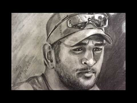 MS Dhoni’s Portrait Drawing | PenPencilAndStories (by Mita Jain)