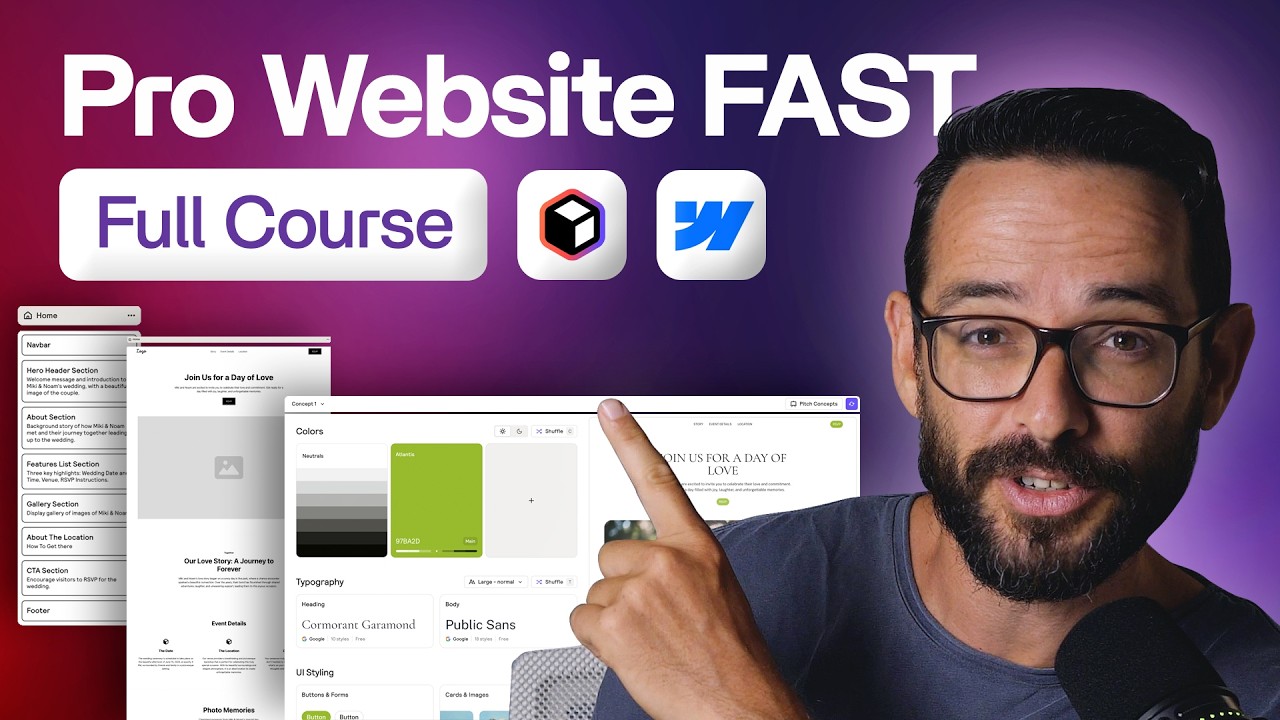Building a Professional Wedding Website with Relume and Webflow: A Step-by-Step Guide | Galaxy.ai