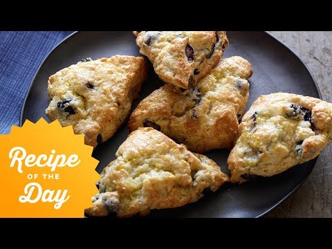 Recipe of the Day: Tyler's Blueberry Scones with Lemon Glaze | Food 911 | Food Network