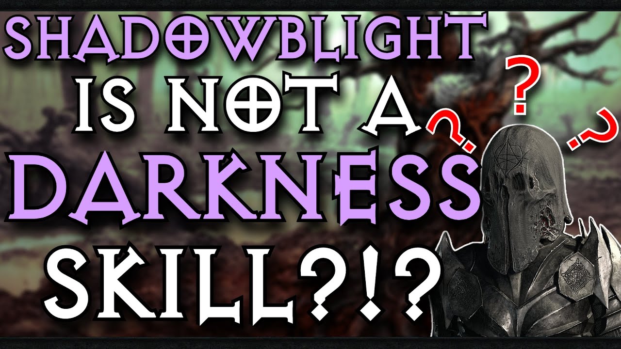Darkness is not working as a shadow skill and there are some bugs ...