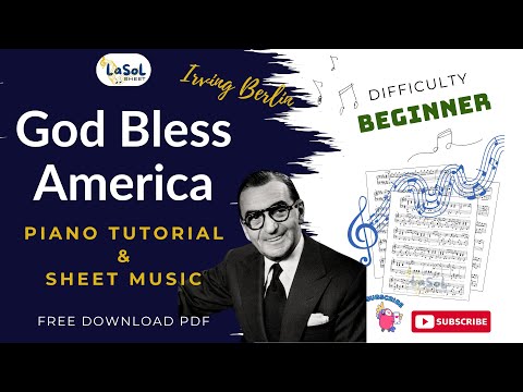 GOD BLESS AMERICA | PIANO TUTORIAL & SHEET MUSIC (FREE) | Beginner Ver.