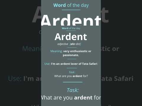 Ardent #english #alternative #meaning #grammer #englishlearning