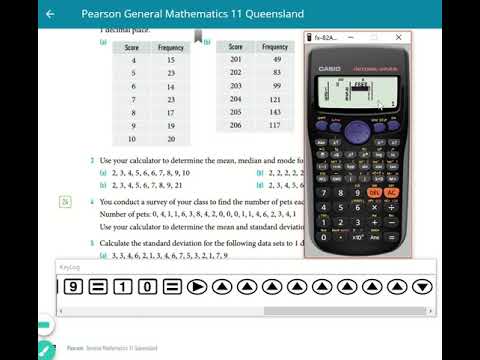 Standard Deviation from Frequency Table Casio FX82AU