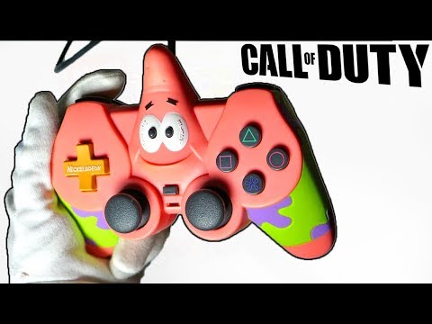 PATRICK STAR CONTROLLER UNBOXING Playstation 2 SpongeBob SquarePants Gamepad Call of Duty Gameplay